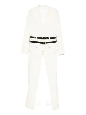 Dsquared2 Belted Double-breasted Coat - White