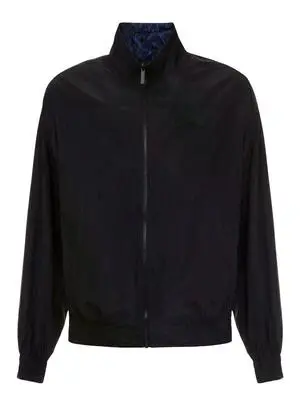 Just Cavalli Reversible Zip-up Lightweight Jacket - Black