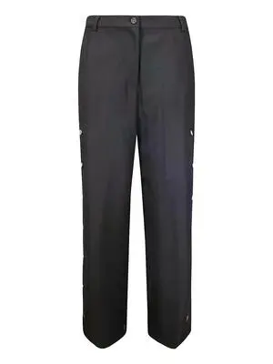 Sportmax Edere Button Trousers - Black