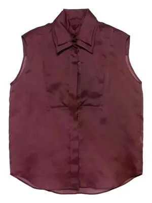 Viktor & Rolf Sleeveless Button-down Top - Red