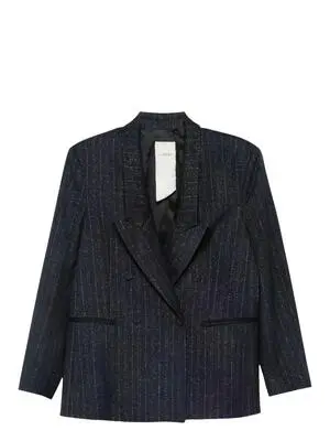 RAME Striped Double-Breasted Blazer