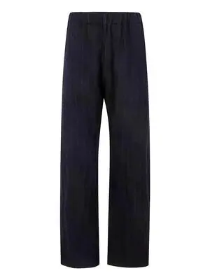 Apuntob Pinstripe Wool Trousers - Blue