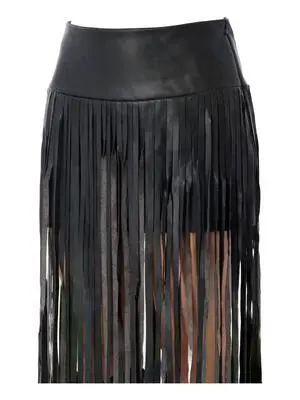 THE GARMENT Fringed Panelled Midi Skirt