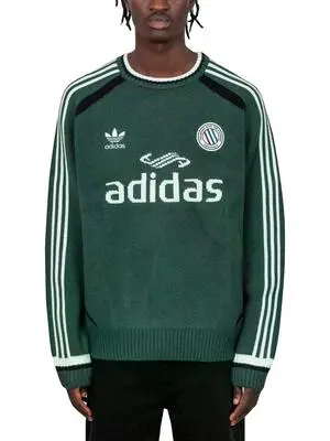Adidas Striped Long-sleeved Sweater - Green