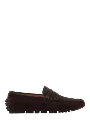 Emporio Armani Suede Loafers - Brown