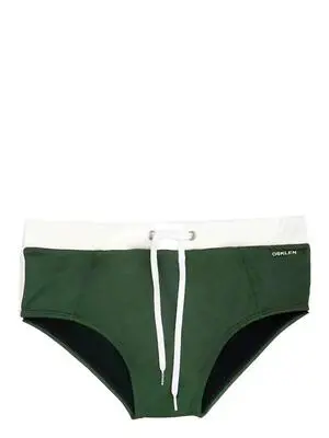 OSKLEN Retro Side-tape Swim Briefs - Green