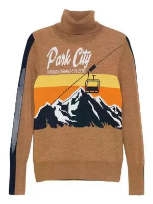 WE NORWEGIANS Mountain Print Sweater - Brown