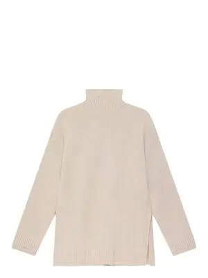 Malìparmi Roll-neck Side-slit Sweater - Neutrals