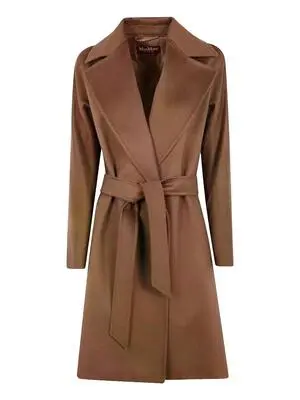 Max Mara Tie-fastening Coat - Brown