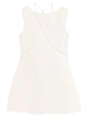 RAHIL HESAN Bow-detailing Mini Dress - Neutrals