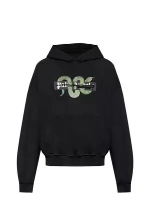 Palm Angels Snake Graphic-print Hoodie - Black