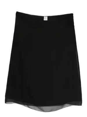 TOTEME Silk Slip Mini Skirt - Black