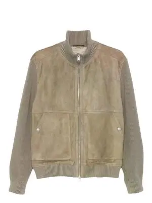 BOSS Zip-up Bomber Jacket - Neutrals