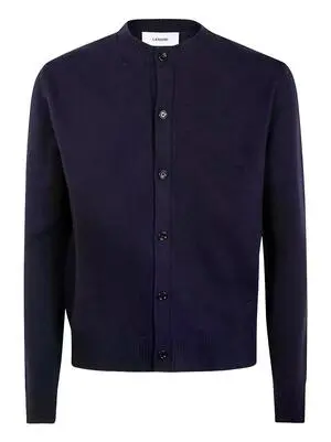 LARDINI Buttoned Wool Cardigan - Blue