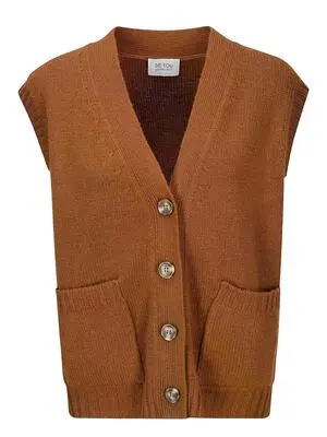 BE YOU Button Patch-Pocket Gilet