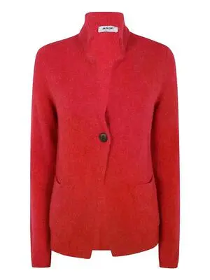 BASE Button Pocket Cardigan - Red