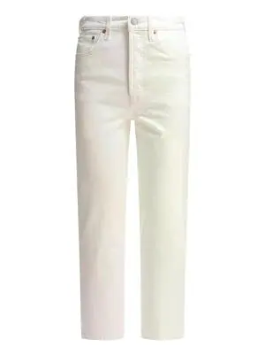 LEVI'S Ribcage Straight Leg Jeans - White