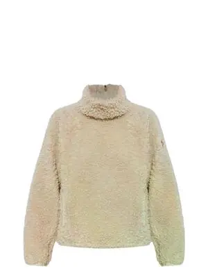 Moncler Logo-patch Teddy Sweatshirt - Neutrals