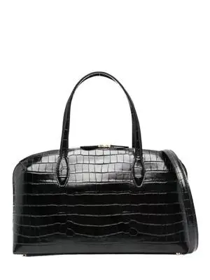TOTEME Croc-embossed Medium Day Tote Bag - Black