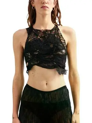 OH CARLA Lace Tank Top - Black
