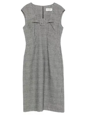 ERMANNO FIRENZE Checked Midi Dress - Black