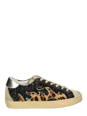 GAMIN Dopamine Glitter Leopard-print Sneakers - Black