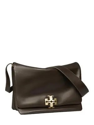 Tory Burch Large Charlie Shoulder Bag Warm Mahogany