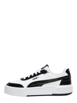PUMA Carina Mia Croc Animal Print Sneakers - White