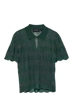Lacoste Scalloped-edge Polo Top - Green