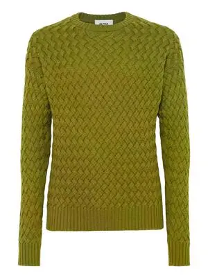 Alpha Studio Textured-knit Sweater - Green