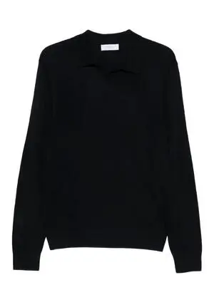 Boglioli Polo-collar Wool T-shirt - Black