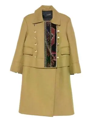 Seafarer Paneled Buttoned Coat - Neutrals