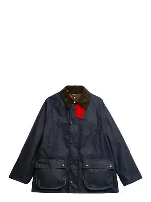 PAUL SMITH LOVES BARBOUR Bedale Oversized Waxed Jacket - Blue