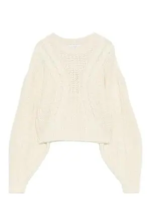 IRO PARIS Cable Knit Sweater - Beige