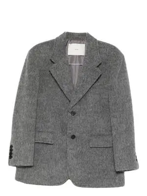 DUNST Wool Blend Single-breasted Blazer - Grey