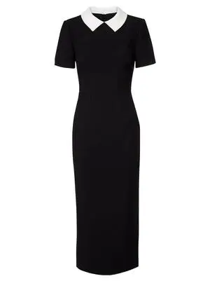 Roland Mouret Satin Crêpe Midi Dress - Black