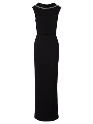 Roland Mouret Embellished Crêpe Gown - Black