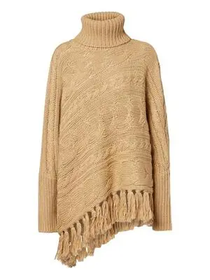 Goldbergh Asymmetric Wool-blend Turtleneck Sweater - Beige