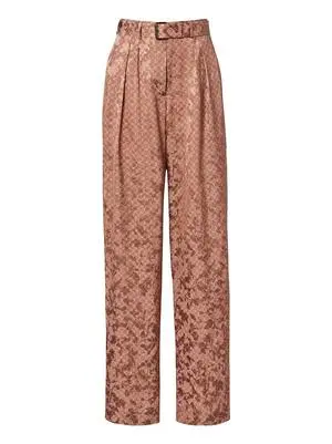 Dries Van Noten Belted Printed Wide-leg Pants - Multicoloured