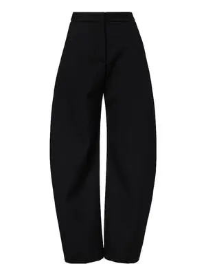 Alaïa ALAÏA Wool Barrel-Leg Pants Black