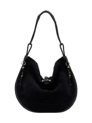 Isabel Marant Oskan Small Suede Shoulder Bag - Black