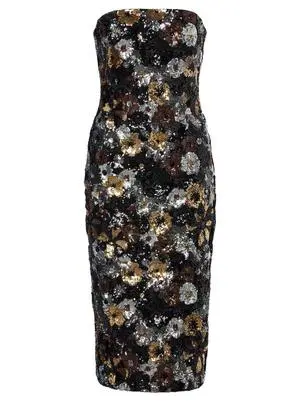 Max Mara Vacillo Sequined Midi Dress - Black