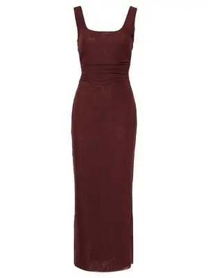 Sir The Label Gathered Jersey Maxi Dress - Brown
