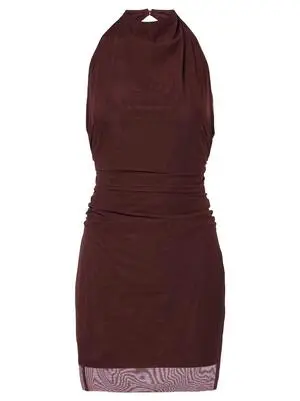 Sir The Label Draped Gathered Jersey Minidress - Brown