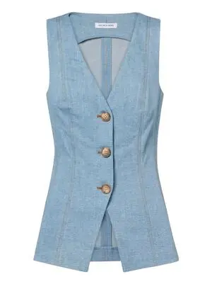 Veronica Beard Avalina Denim Vest - Blue