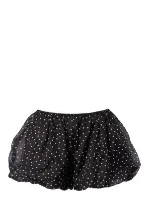 Sir The Label Polka Dot High-rise Silk Shorts - Black