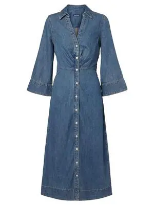 Veronica Beard Haydon Denim Shirt Dress - Blue