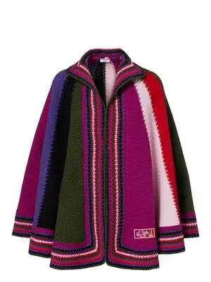 Emilio Pucci Colorblocked Wool Cape Multicoloured
