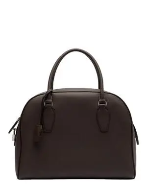 THE ROW India 12 Leather Tote Bag - Brown