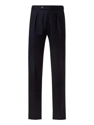 SLOWEAR Virgin Wool Tapered Trousers Blue